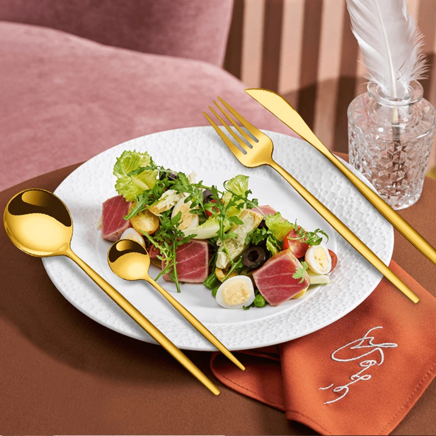 24pcs/set Stainless Steel Cutlery Set | SHEIN USA