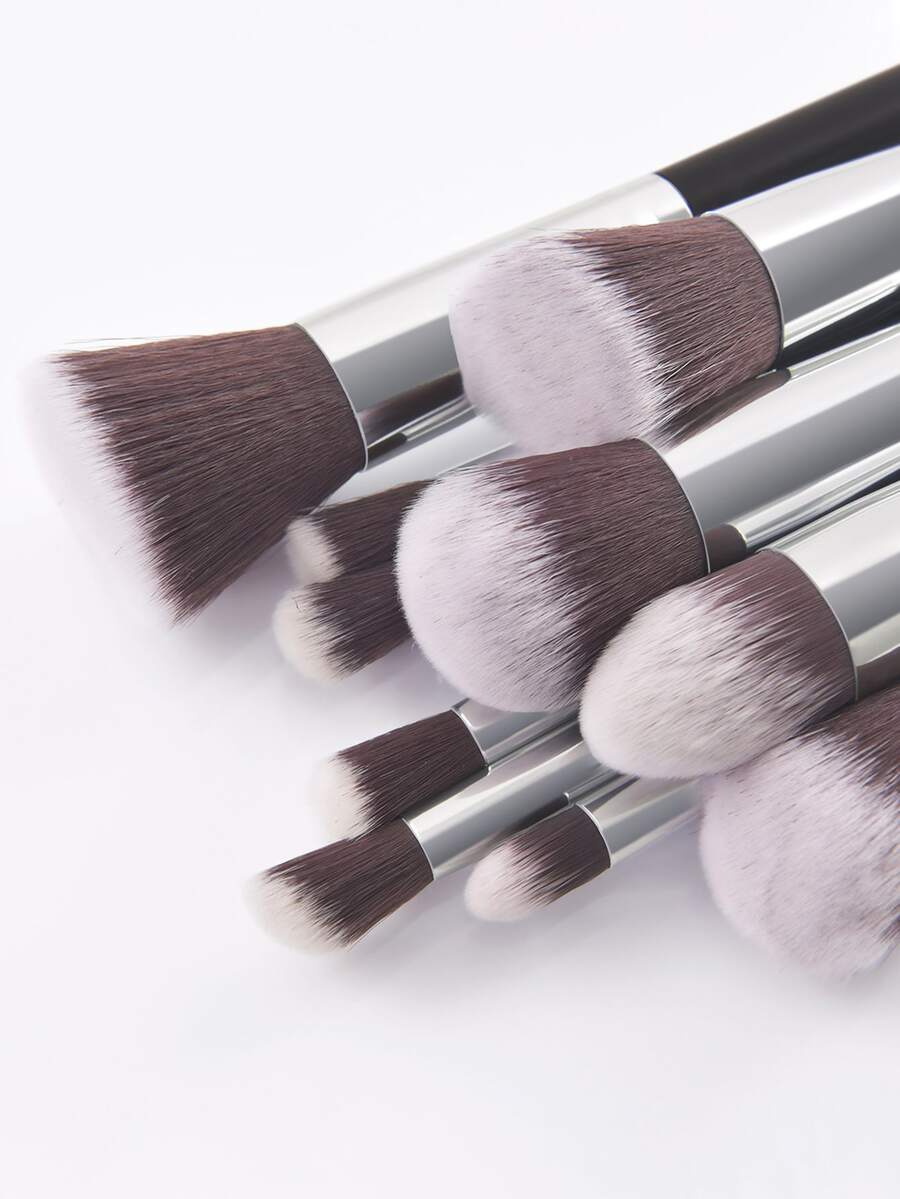 11pcs Multipurpose Synthetic Fiber Makeup Brush Set Including Black ...