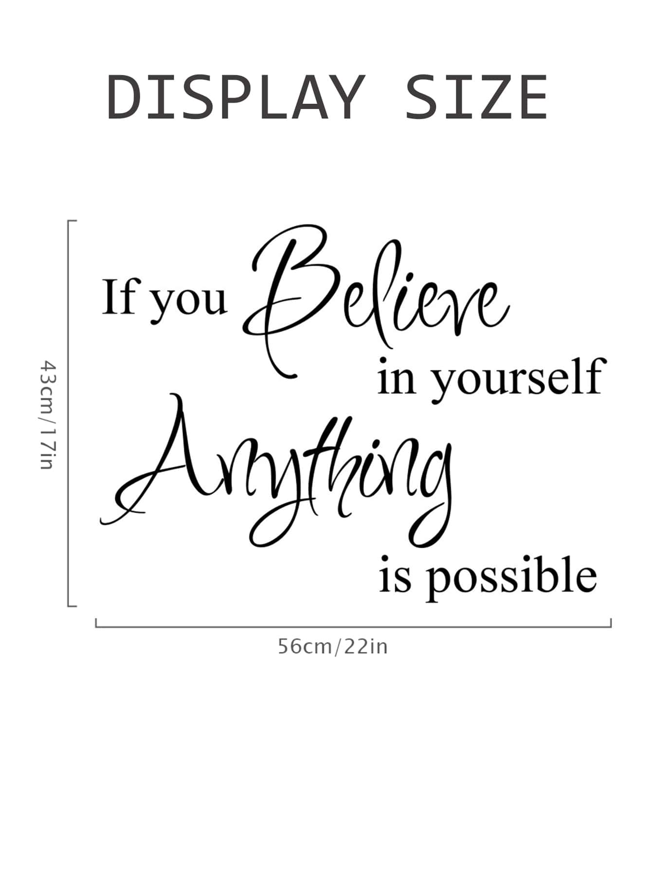 If You Believe in Yourself Anything is Possible,Inspirational Wall ...