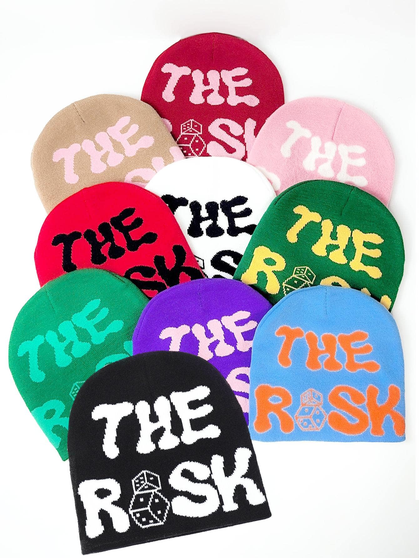 1pc Men's New Arrival Multicolor Letter Jacquard Hip Hop Beanie With ...