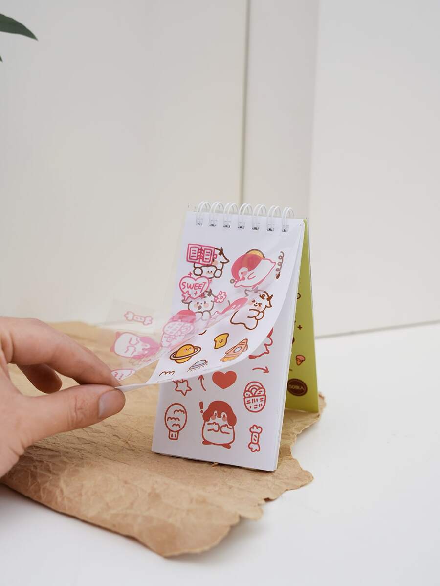 1pc Cute Diy Coil Sticker Book, Cartoon Collage Gukka Sticker Notebook ...