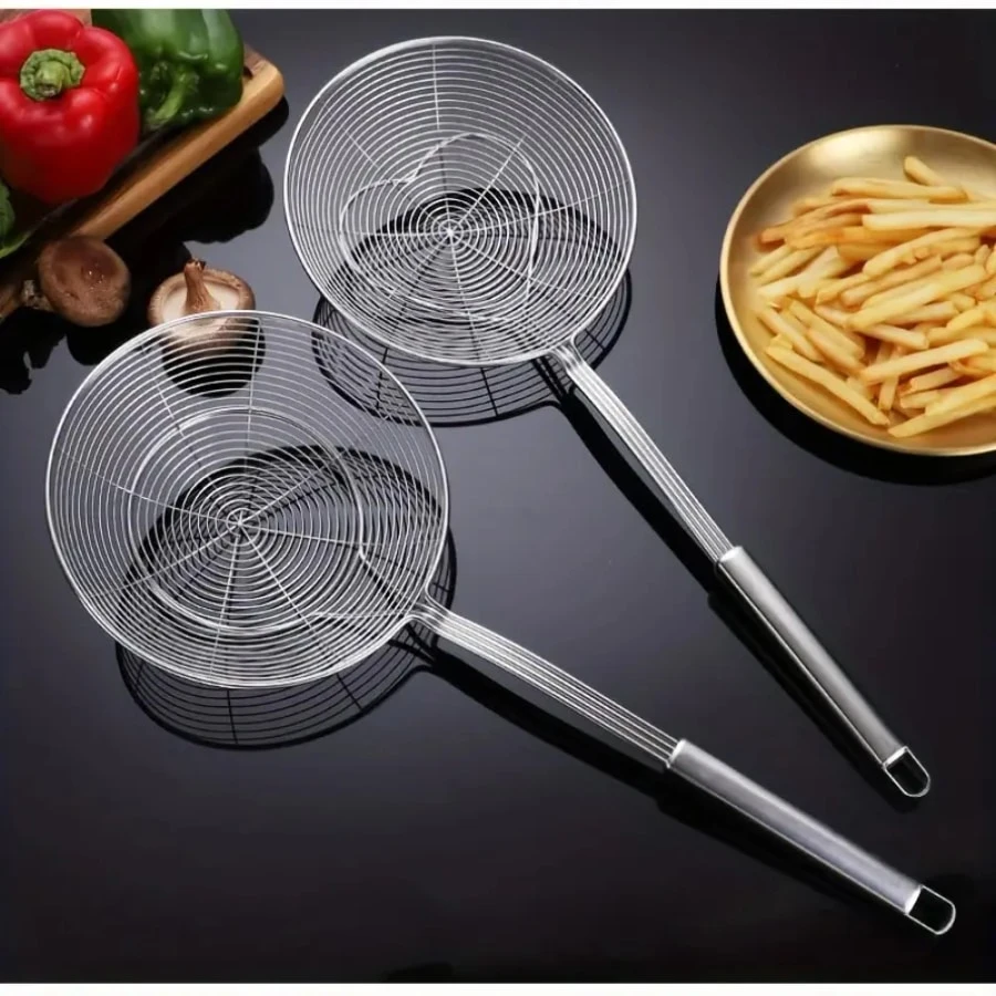 Colher Escorredora, Em Aço Inoxidável 304, Cabo Espessado Com Alça ...