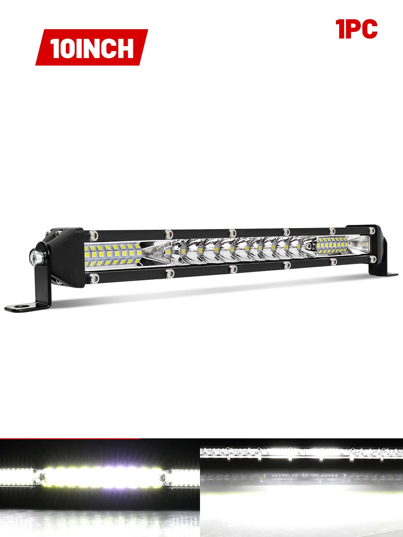 1pc 10-inch Spotlight-floodlight Combo Led Bar With Breather Hole For ...