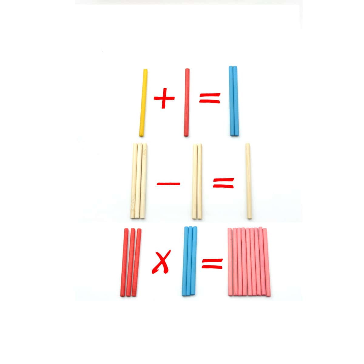 100pcs Bamboo Maths Sticks For Early Learning In Elementary School: For ...