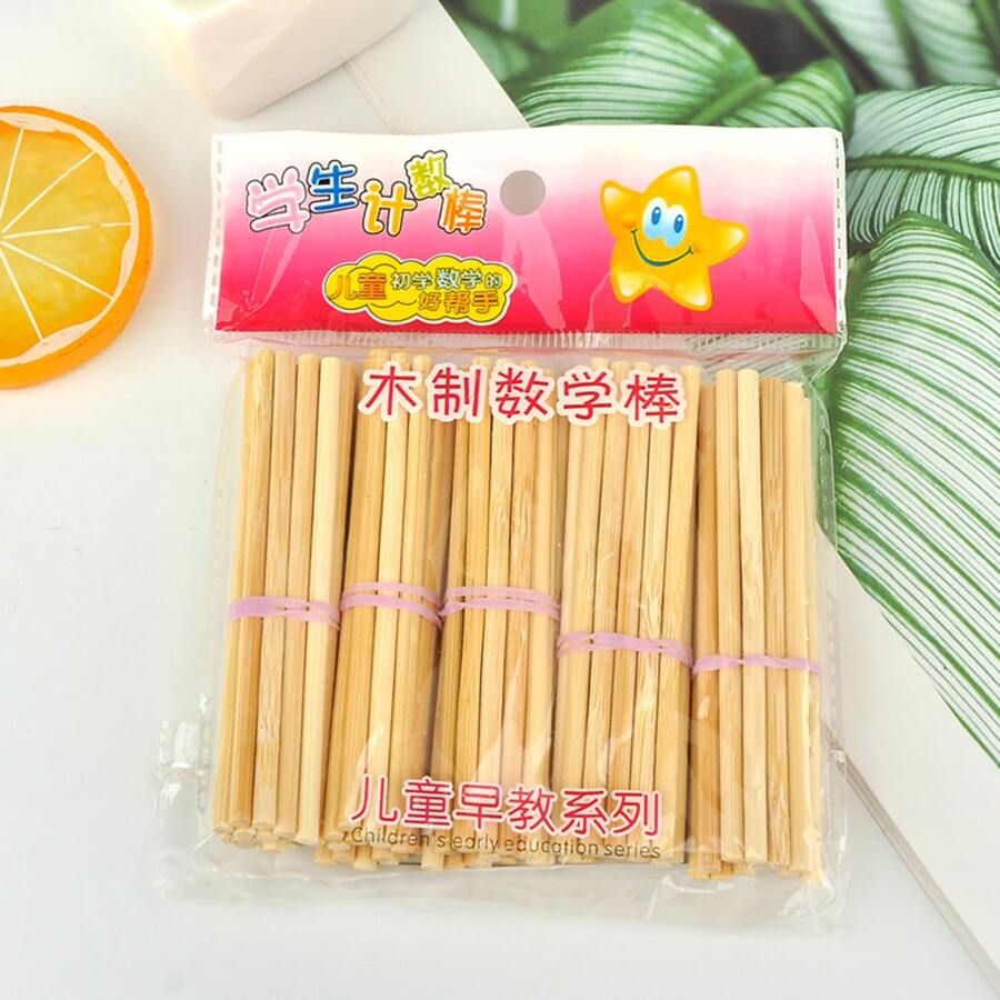 100pcs Bamboo Maths Sticks For Early Learning In Elementary School: For ...