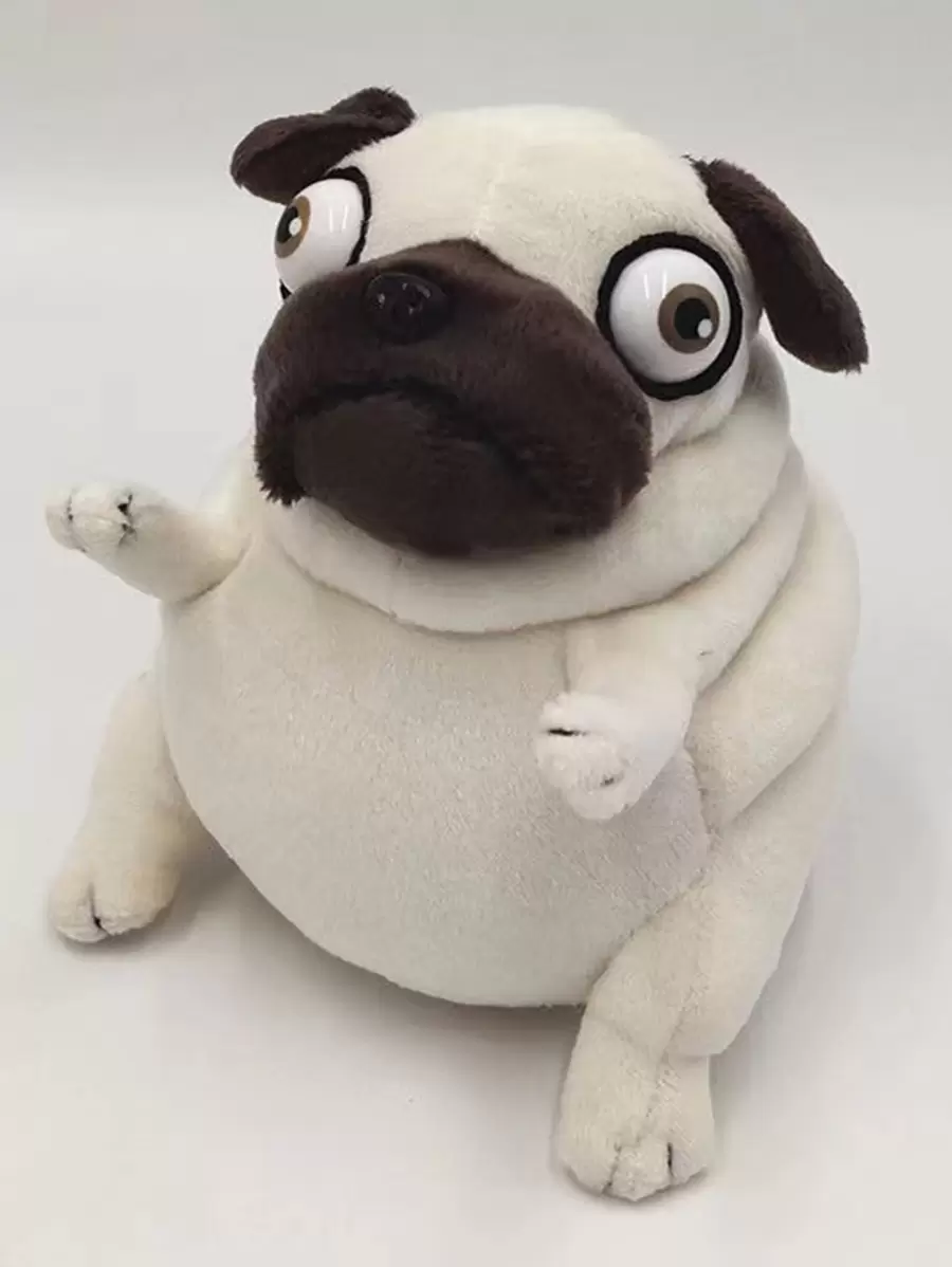1pc 5.5 Inch Fat Dog Plush Toy, Suppleness Adorable Plush Pug Dog ...