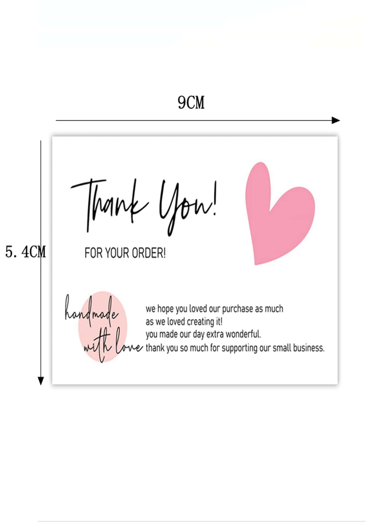 TYFYO 30pcs/Pack Pink Thank You Card For Supporting Business Package ...