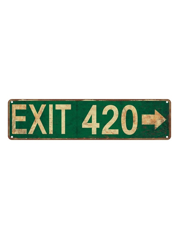 1pc, "4 Street Signs of Avenue/Exit 420/Mary Jane Lane/High Street ...