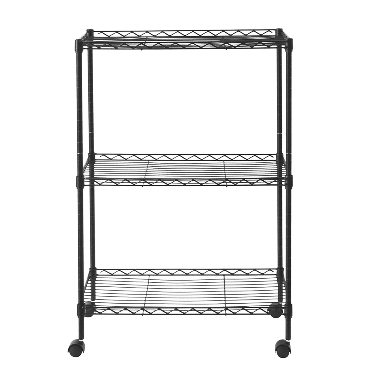 3-Tier Shelving All-Purpose Utility Cart,Heavy Duty Chrome Shelving ...