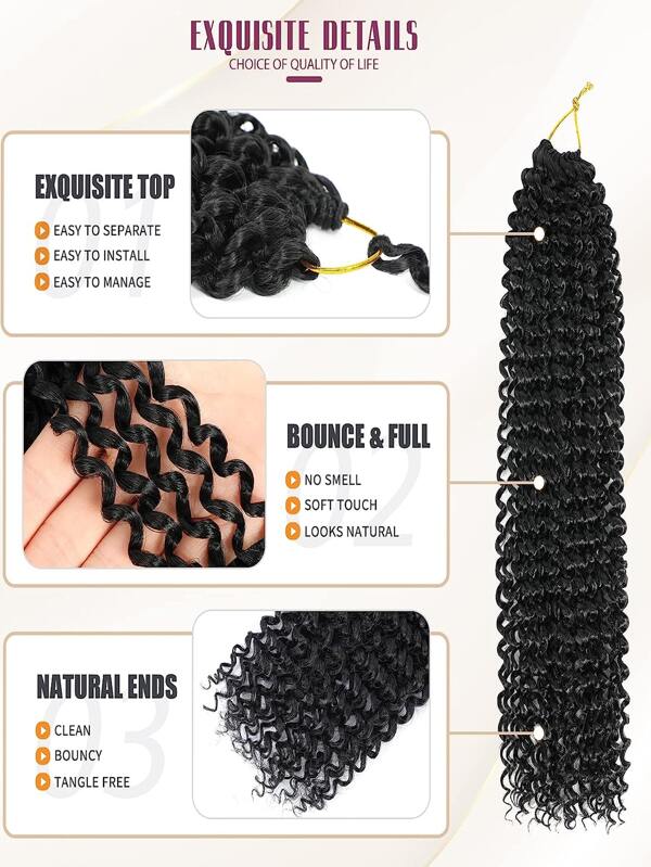 Passion Twist Hair Blonde 24 Inch 1 Packs Water Wave Crochet Hair For ...