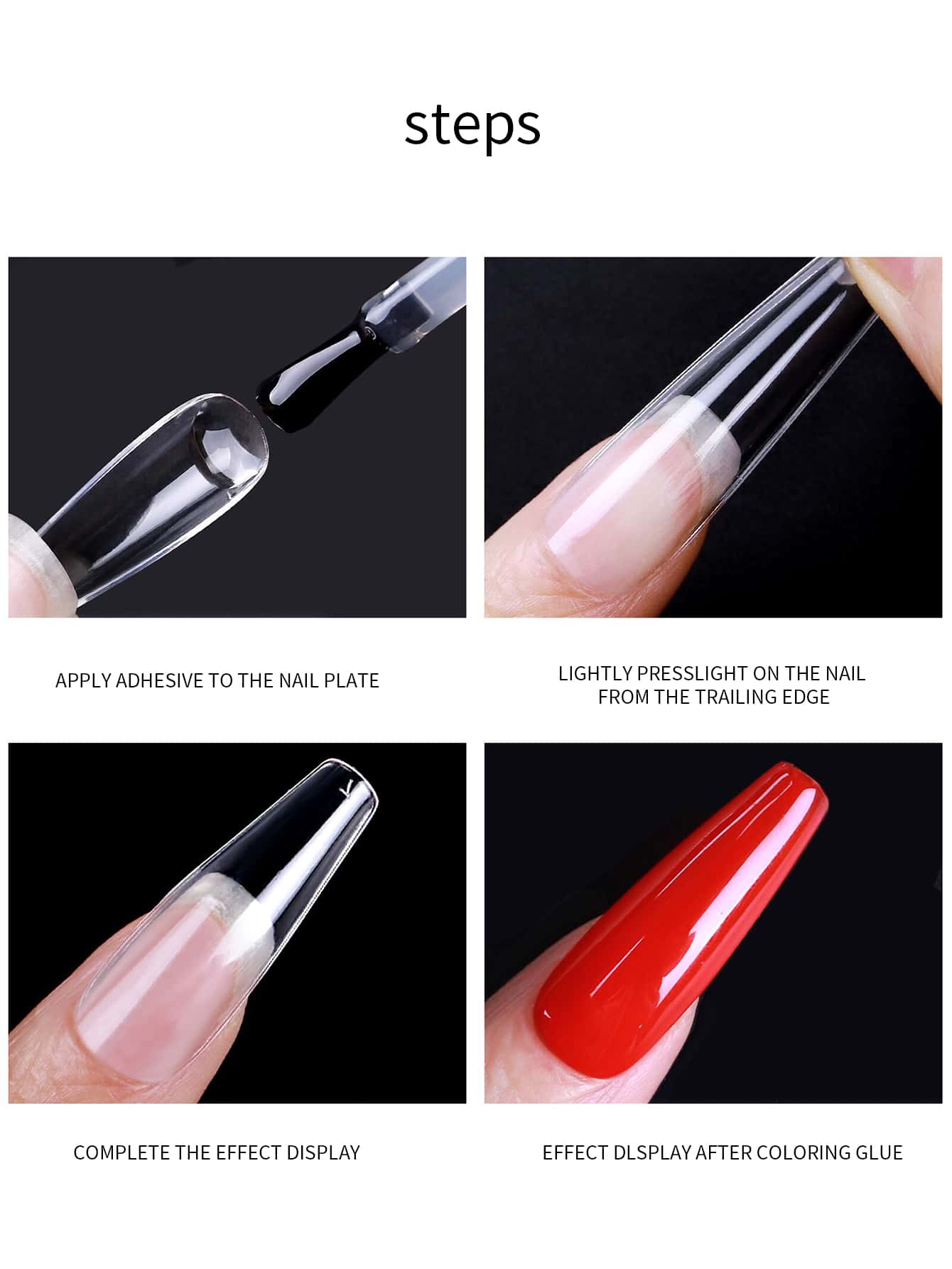 550pcs Ultra-thin & Invisible False Nails With Black Box, Matte Finish ...