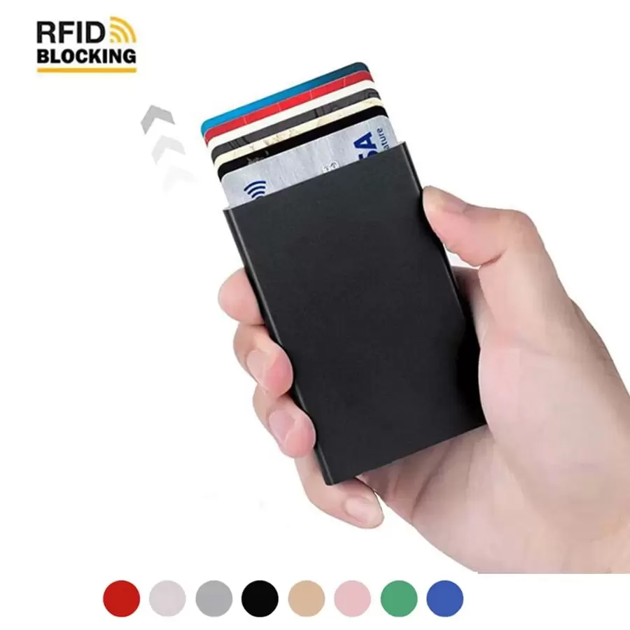 Rfid Anti-Theft ID Credit Card Holder Minimalist Porte Carte Aluminium ...