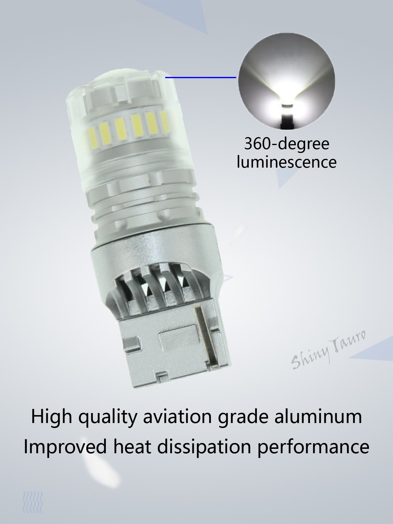 1pc White Light Car Led Turn Signal Light Decoder Anti-flicker Bulb ...