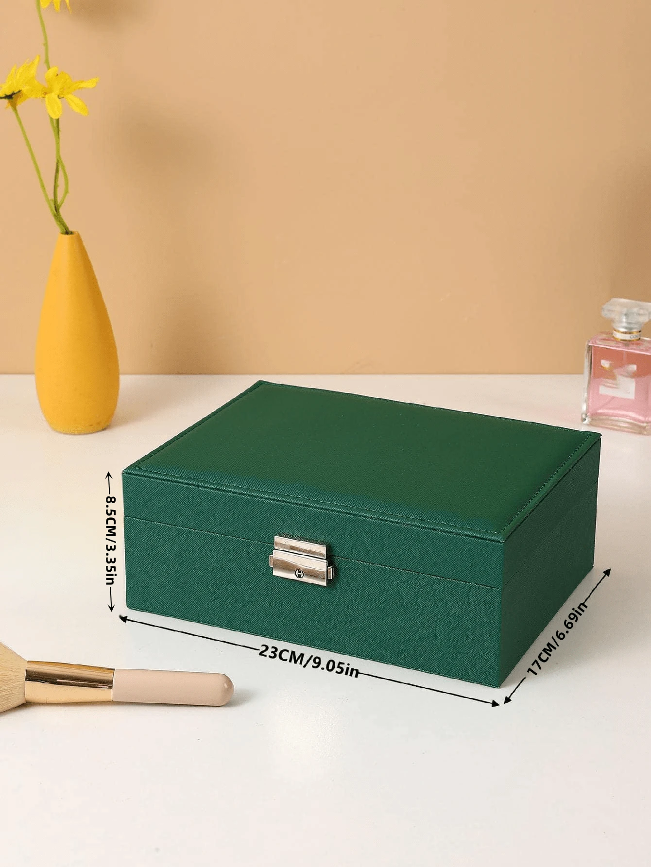 1pc Double Layer Large Capacity Jewelry Box With Lock For Home Use ...