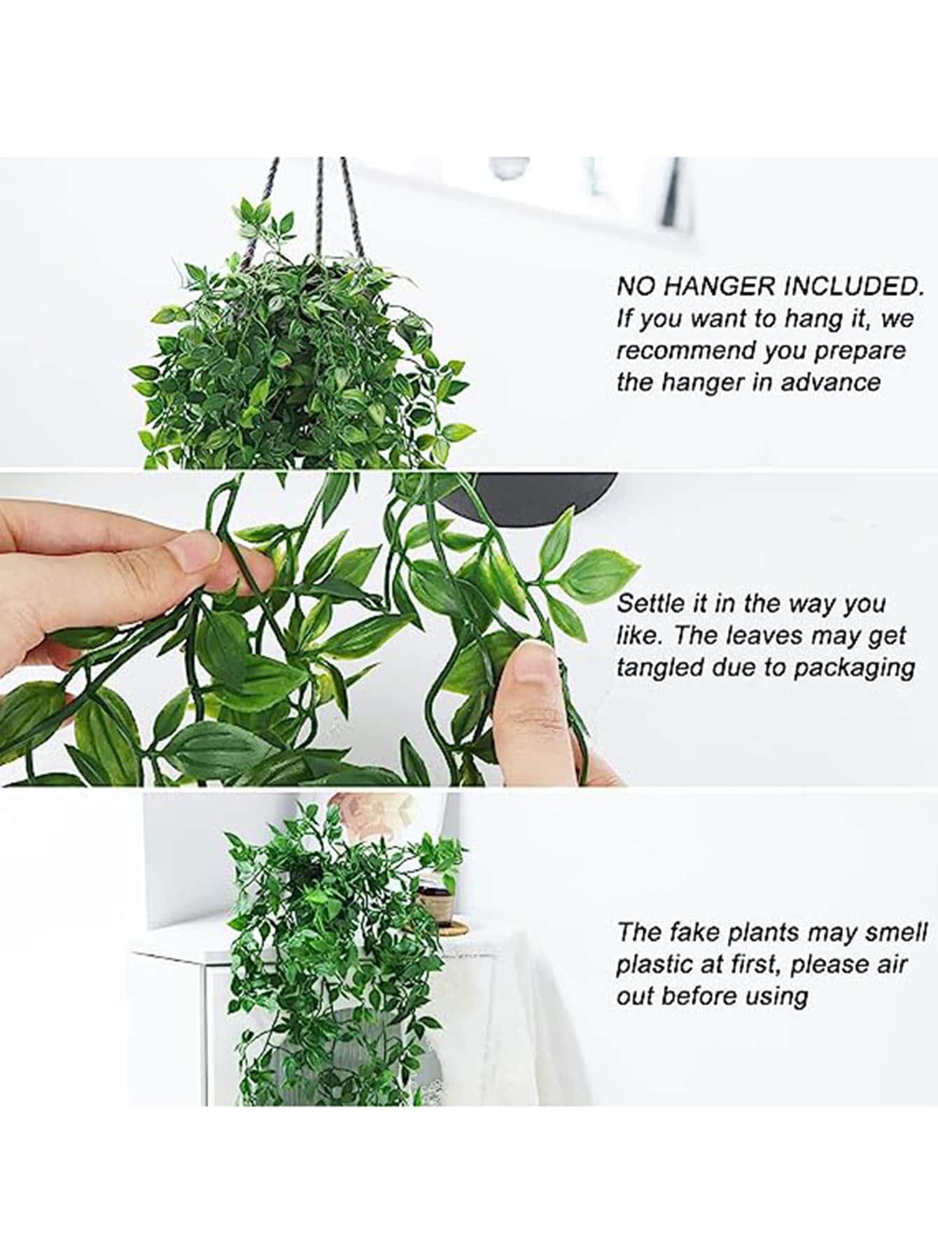1pc Artificial Hanging Plant Decoration, Small Faux Potted Plant For ...