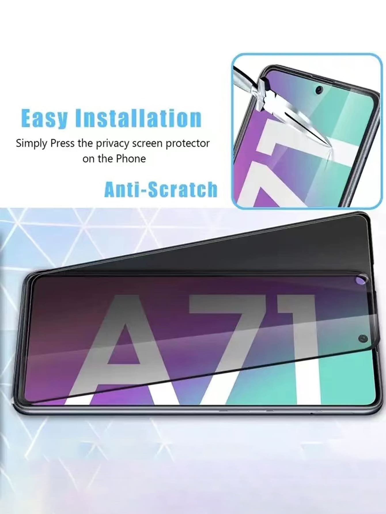 Privacy Screen Protectors Compatible With Samsung A53 A52 A72 A51 A71 ...