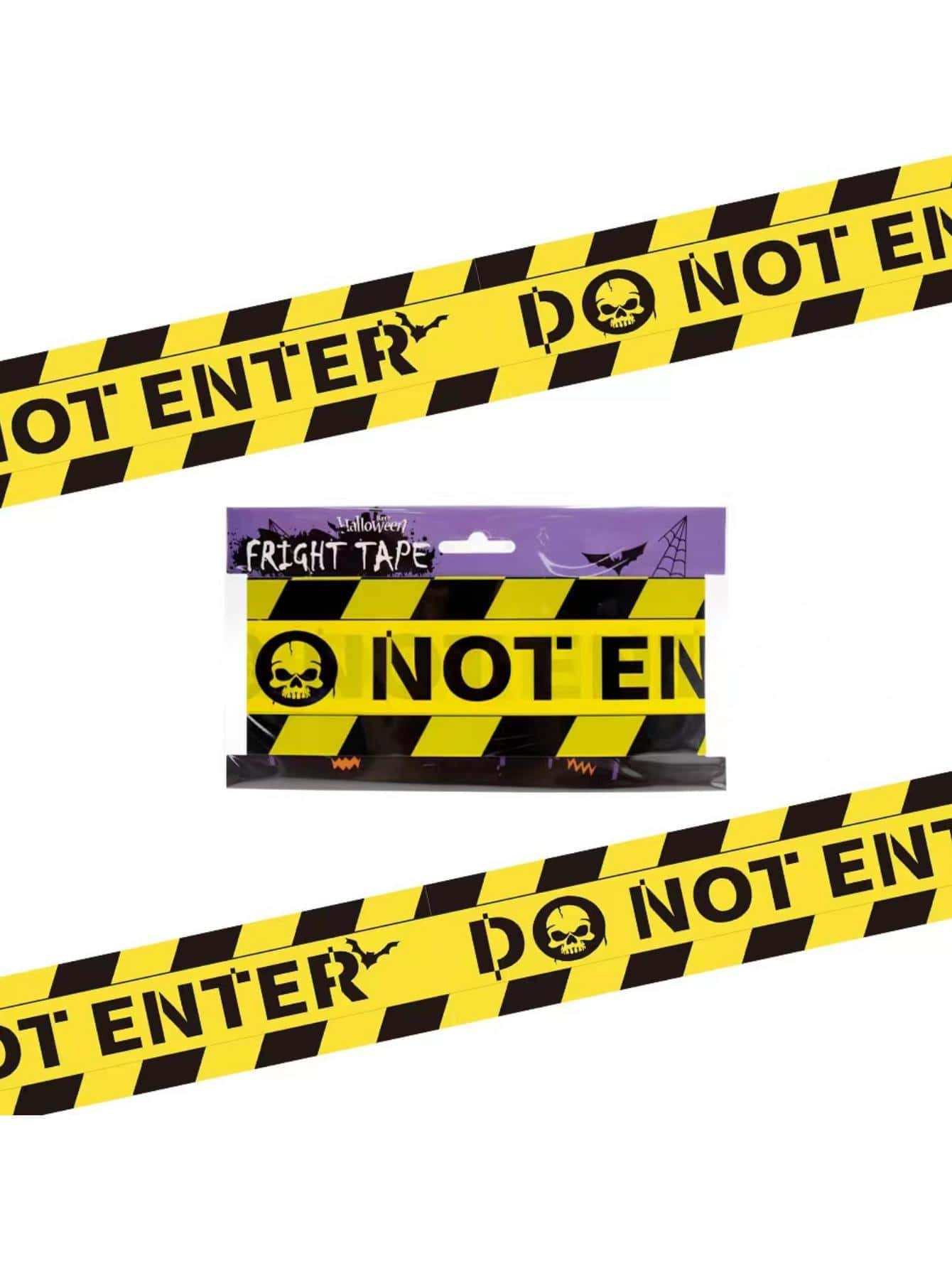 236in/600cm Halloween Horror Party Decoration Banner Plastic Caution Tape Background | SHEIN USA