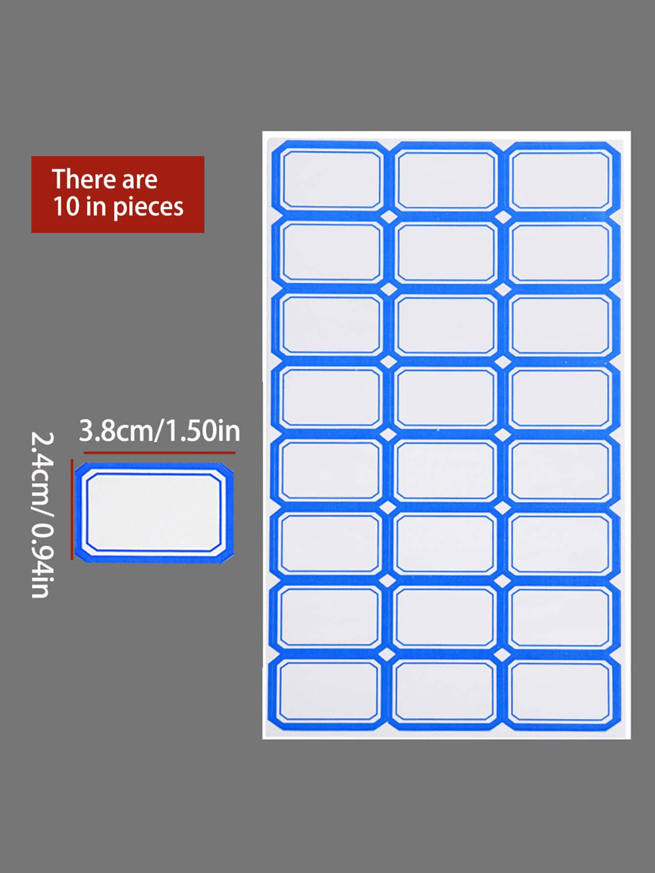 1pc Self-adhesive Blank Sticker Label For Personalized Handwritten Name ...