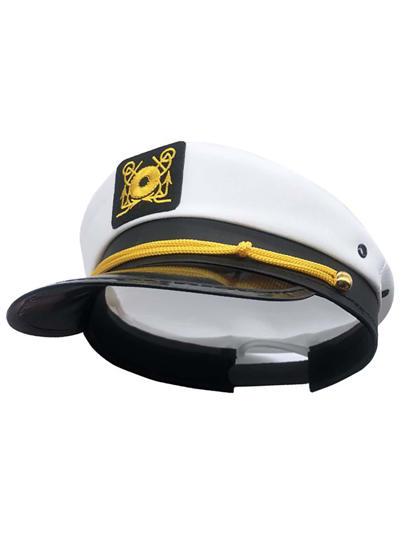 Adult Yacht Boat Ship Sailor Captain Costume Hat Cap Navy Marine ...