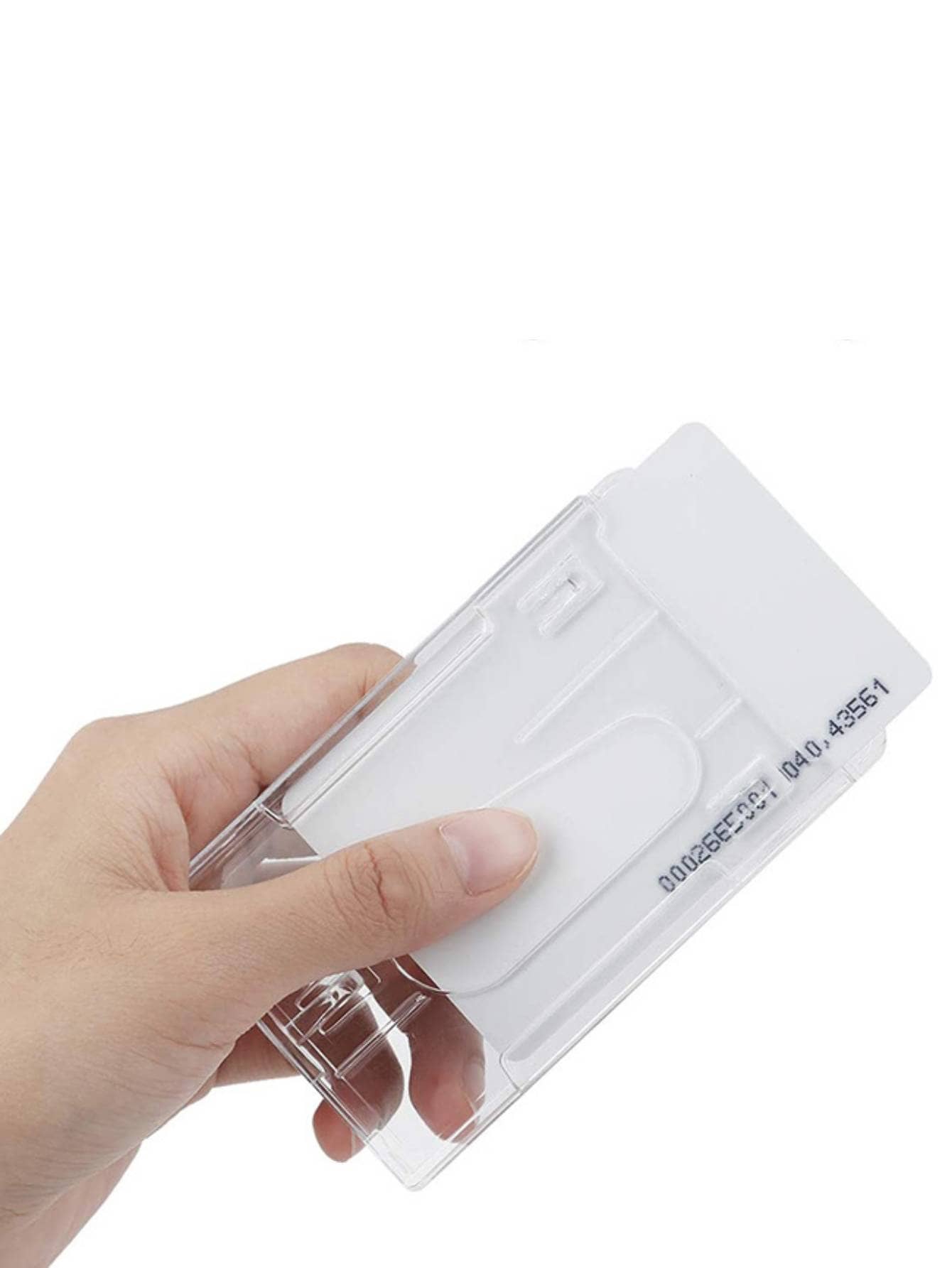 1 Pc Vertical 2-Card Holder With Thumb Slot Hard Transparent PC Case ...