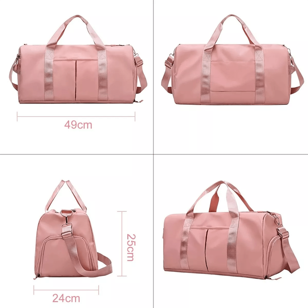 Pink Gym Bags for Men and Women Wet and Dry Separation Portable ...