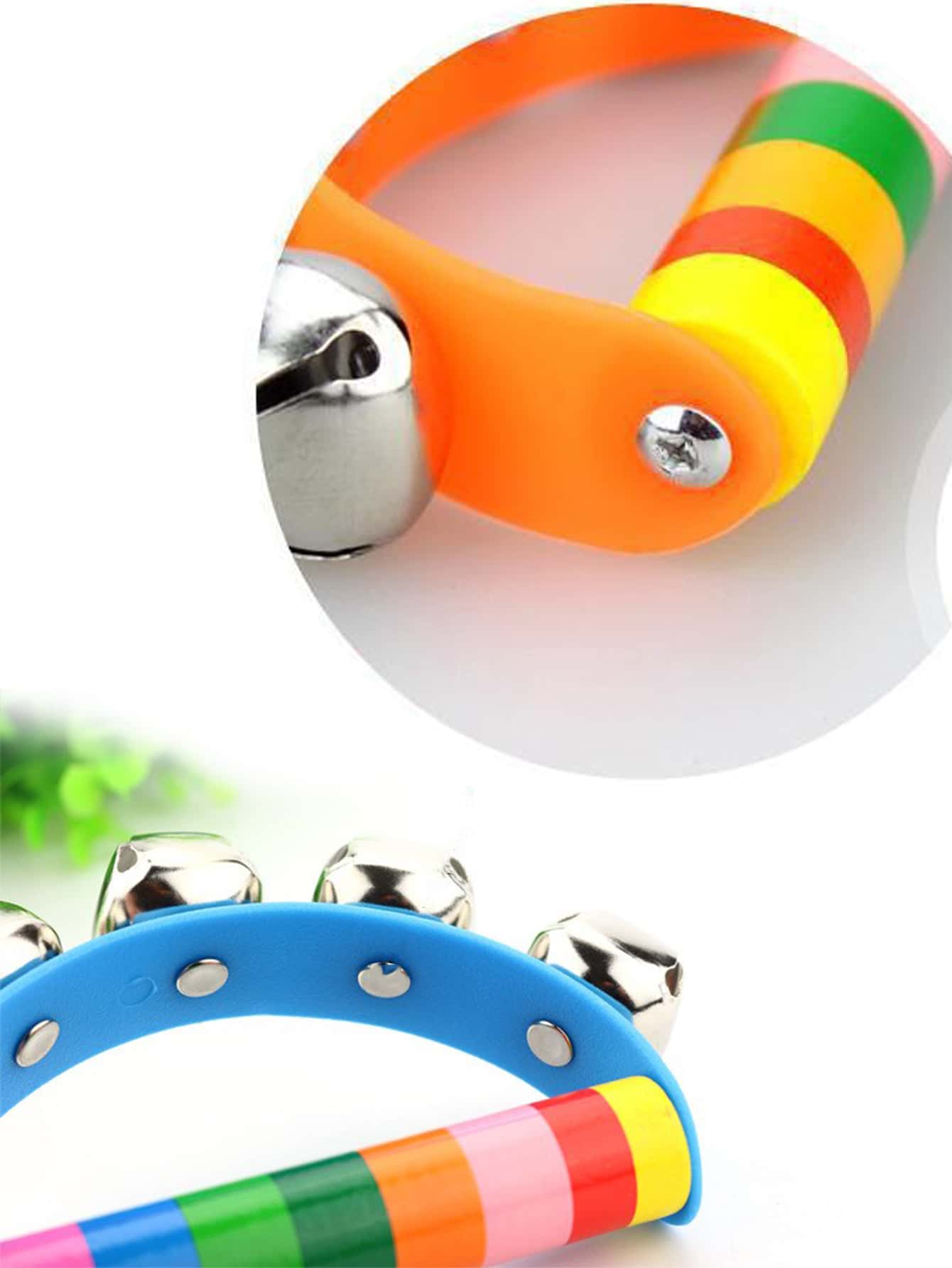 1 piece of random wood leather five bells half round handbell Of music ...