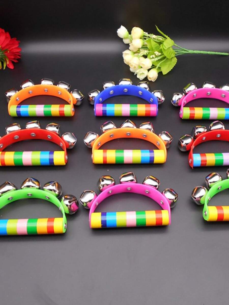 1 piece of random wood leather five bells half round handbell Of music ...