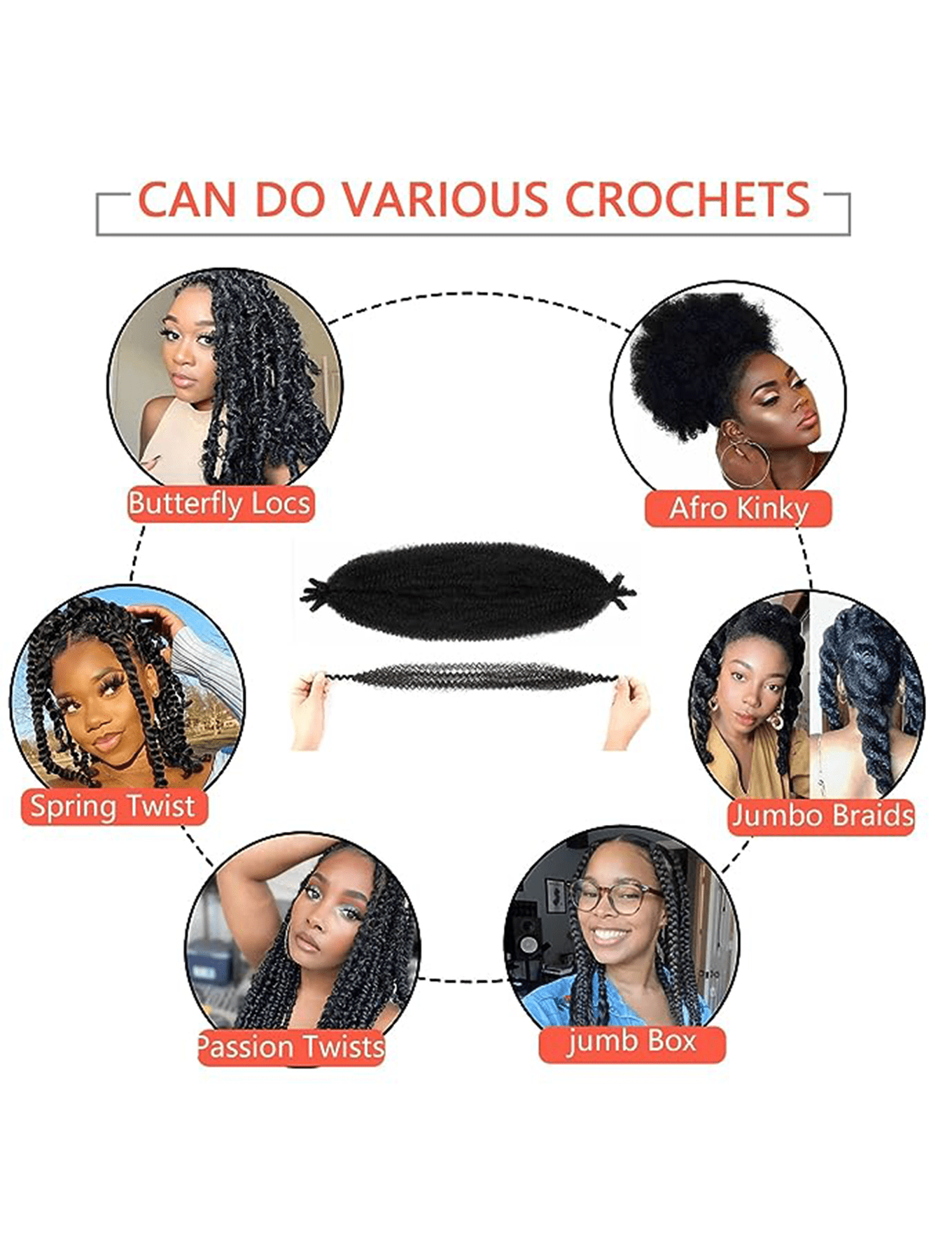 Bohemian Women Soft Twist Orange Braids Crochet Locs Hair | SHEIN USA