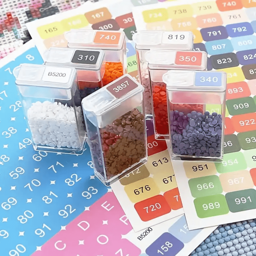 Diamond Painting Kit With Colorful Stickers, New Dmc Chart Square 447 ...