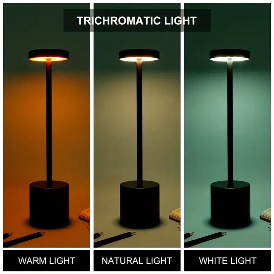 Rechargeable LED Desk Lamp, Vintage LED Desk Lamp, Touch Sensor Light ...