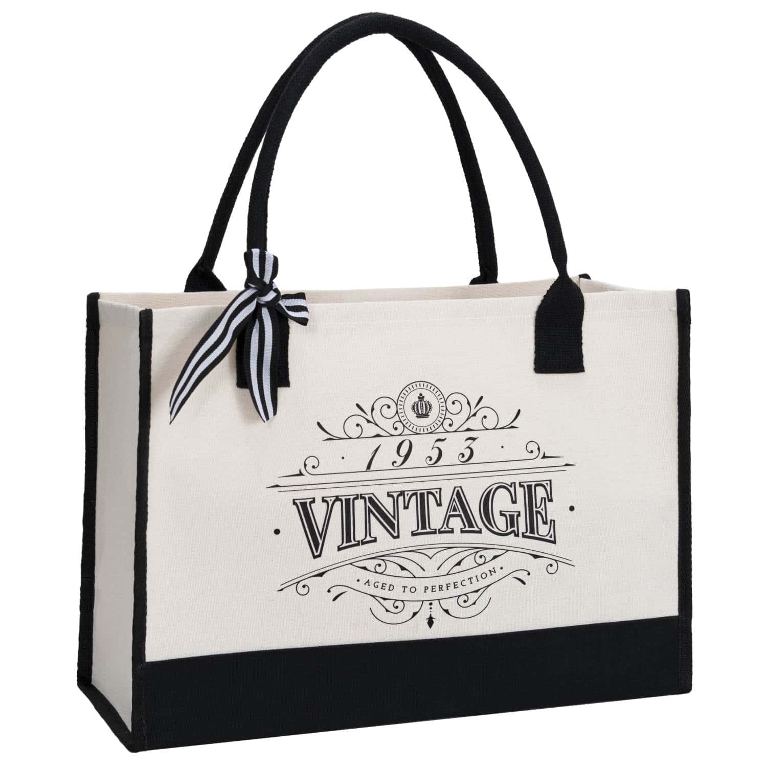 Crisky 70th Birthday Gifts for Women Canvas Tote Bag Vintage 1953 Beach ...