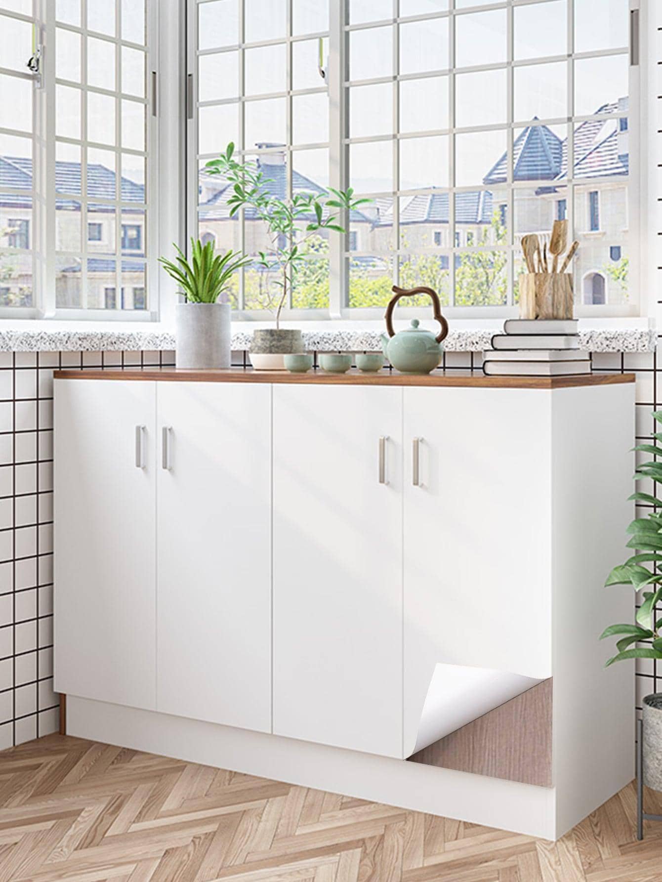 1pc/2pcs Self-Adhesive Putty White Wall Sticker, Waterproof & Wipeable ...