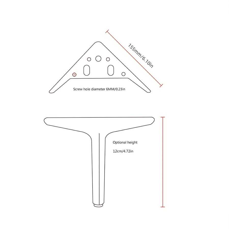 Luxury Metal Furniture Leg With Half Circle & Three Forked Design ...