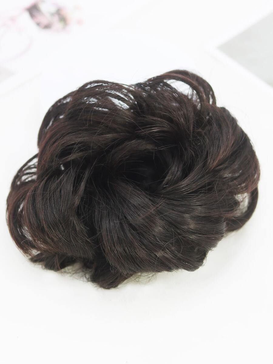 1pc Rusty Brown Color Hair Bun Extension For Women With Short Hair To ...