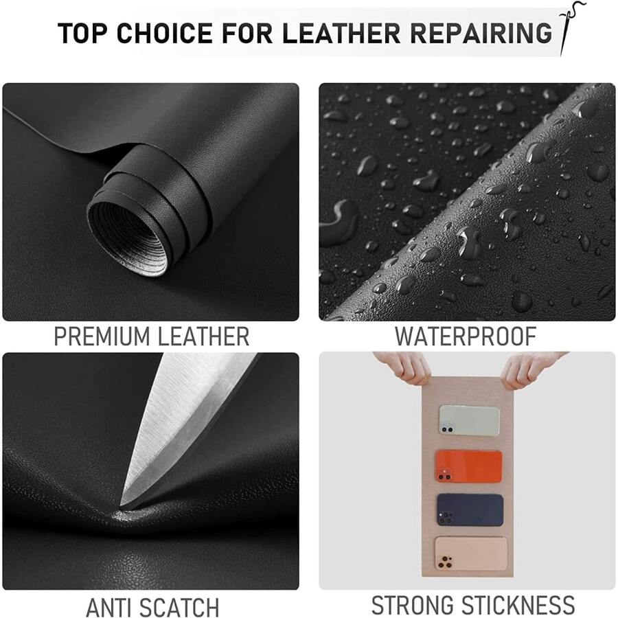 50*135cm (19*53.15in)PU Leather Repair Self Adhesive Patch PU Leather ...