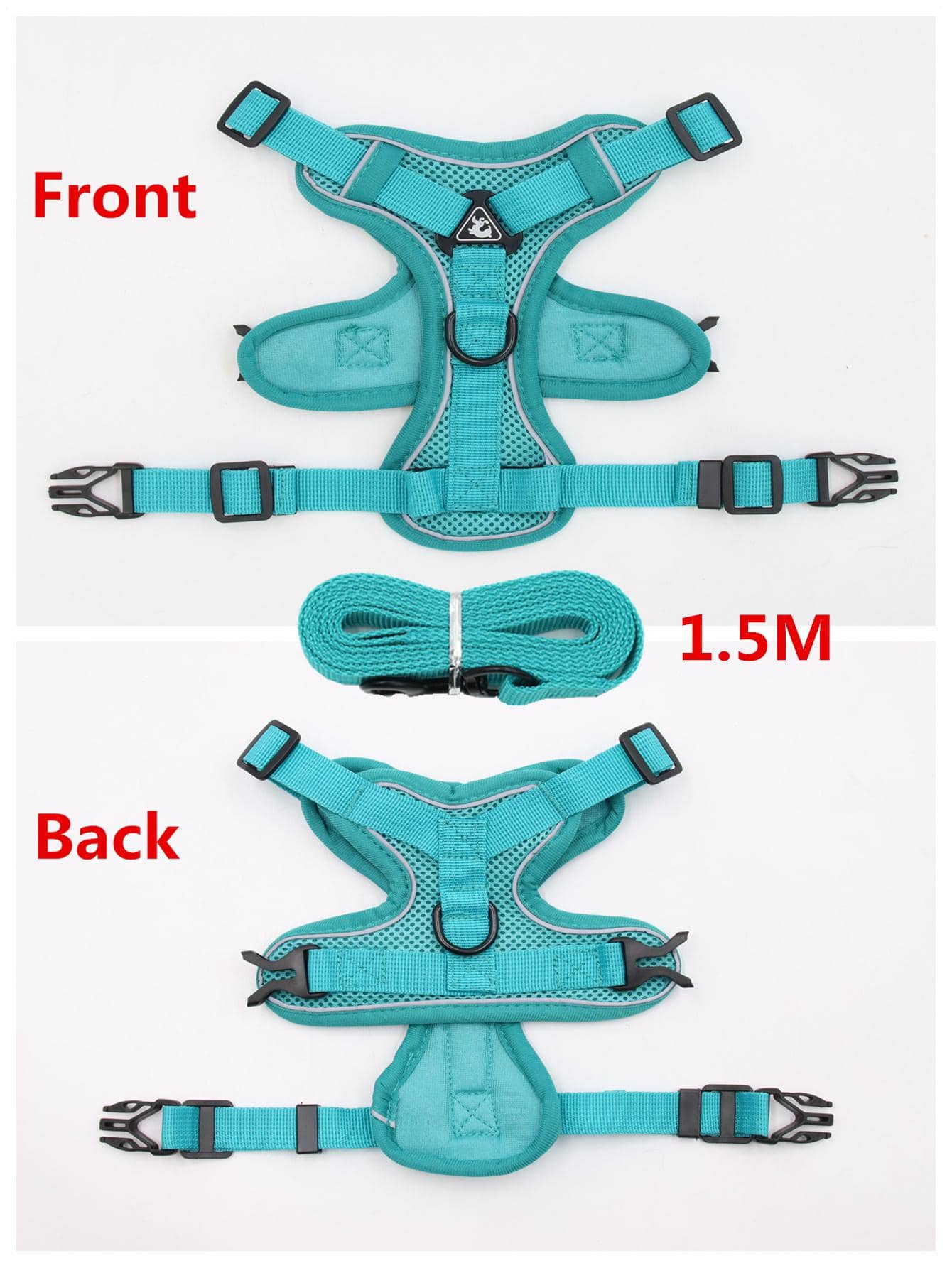 Reflective Pet Harness And Leash Set For Dog & Cat, Escape Proof ...