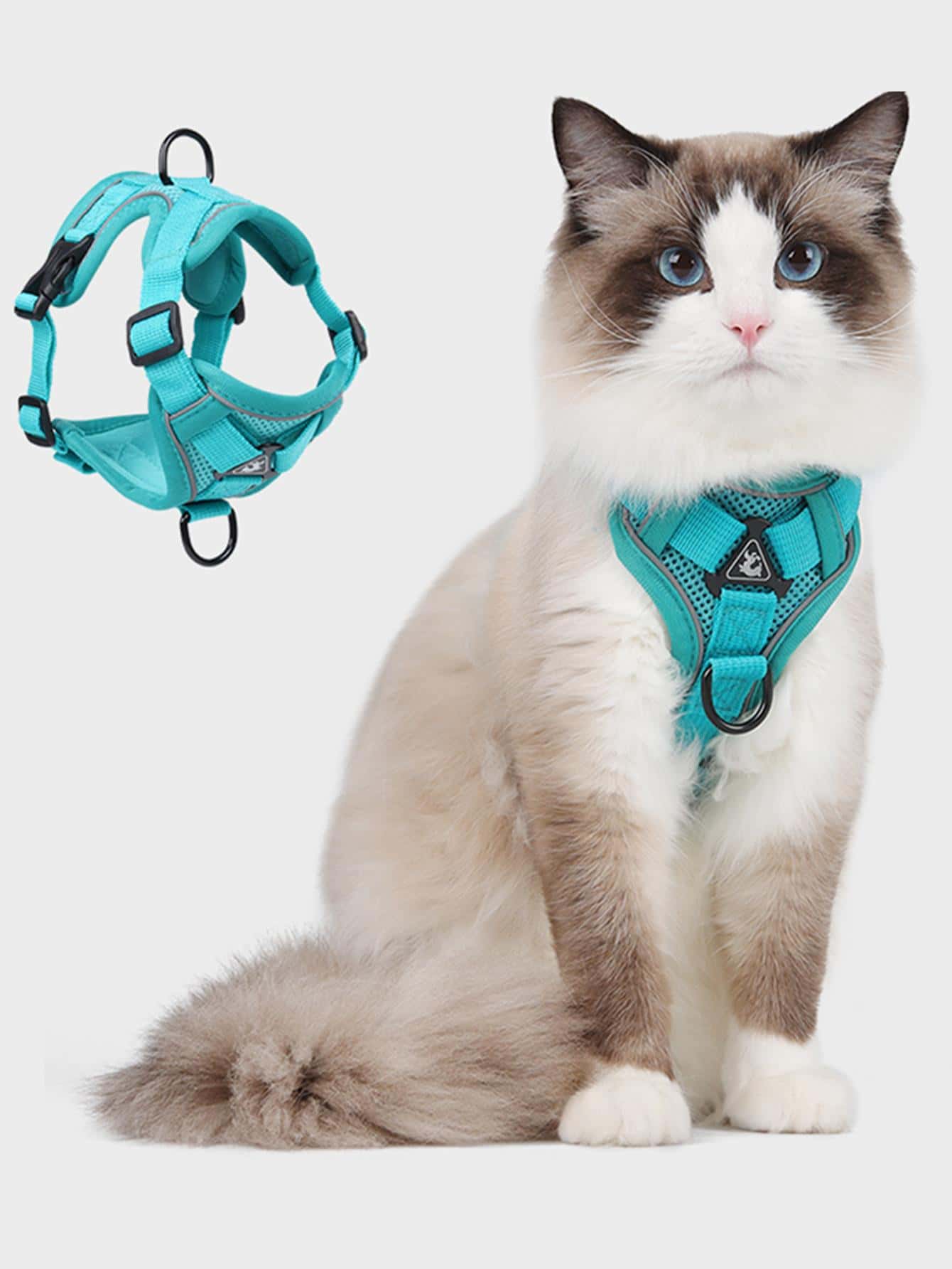 Reflective Pet Harness And Leash Set For Dog & Cat, Escape Proof ...