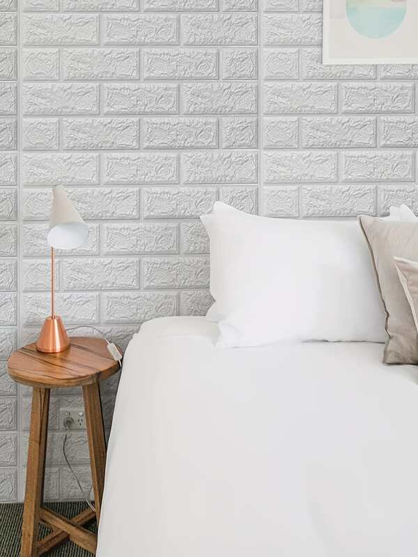 1pc PE Wall Tile Sticker, Simple Brick Pattern Waterproof Peel And ...