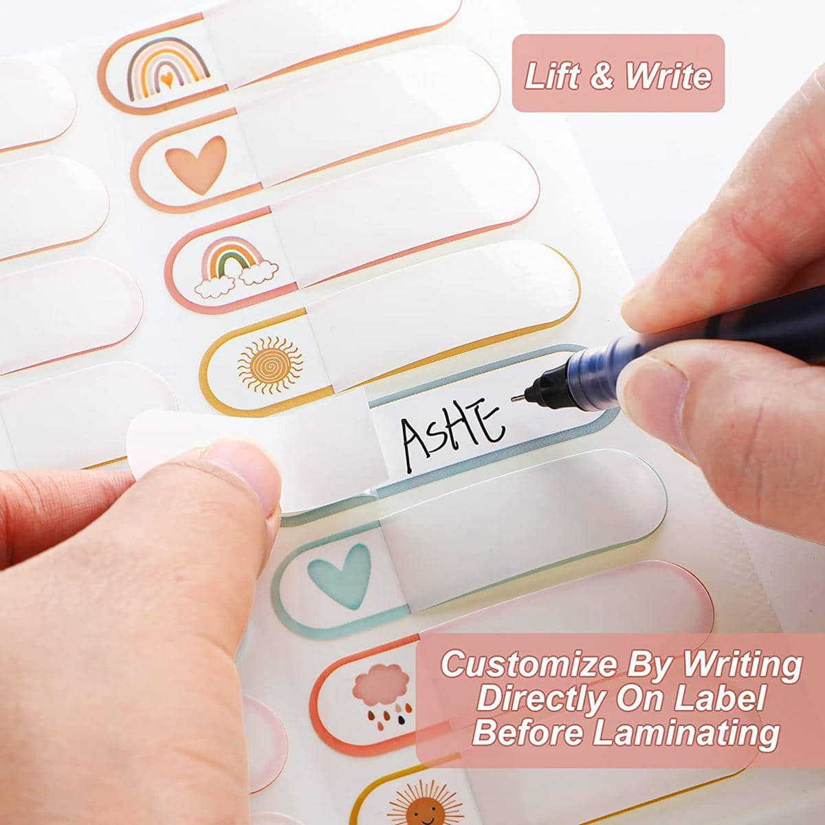 48pcs Waterproof Name Label Sticker, Suitable For School Supplies ...