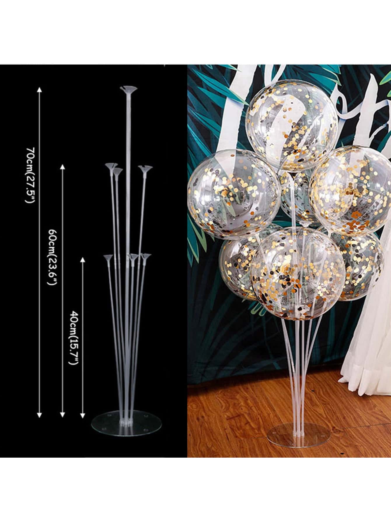 7-Ball Balloon Stand & Column Kit, Metal Balloon Arch Stand For Baby ...