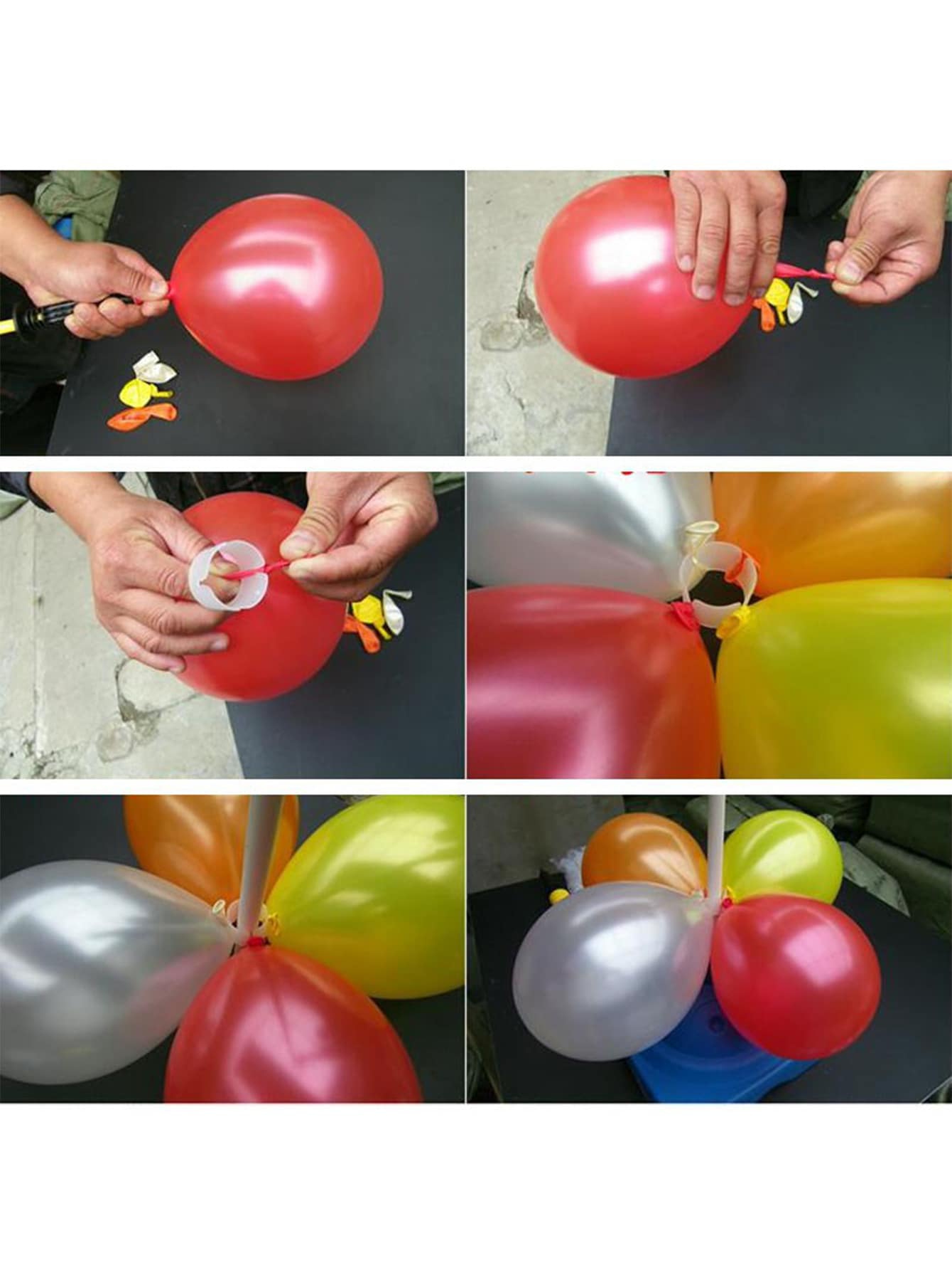 100 PCS Decorative Decor Balloon Rings Buckle Balloon Arch Folder ...