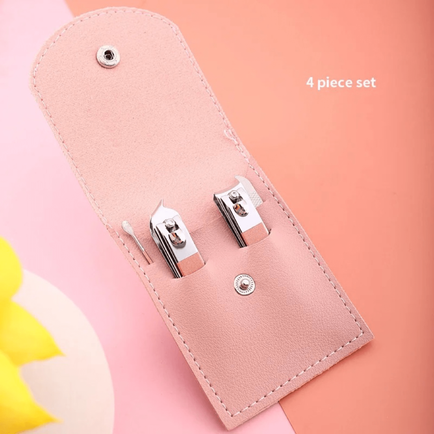 Pink 4pcs Carbon Steel Nail Clippers Set, Includes Nail Clippers ...