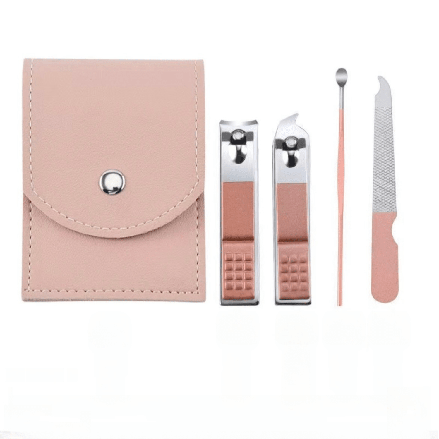 Pink 4pcs Carbon Steel Nail Clippers Set, Includes Nail Clippers ...