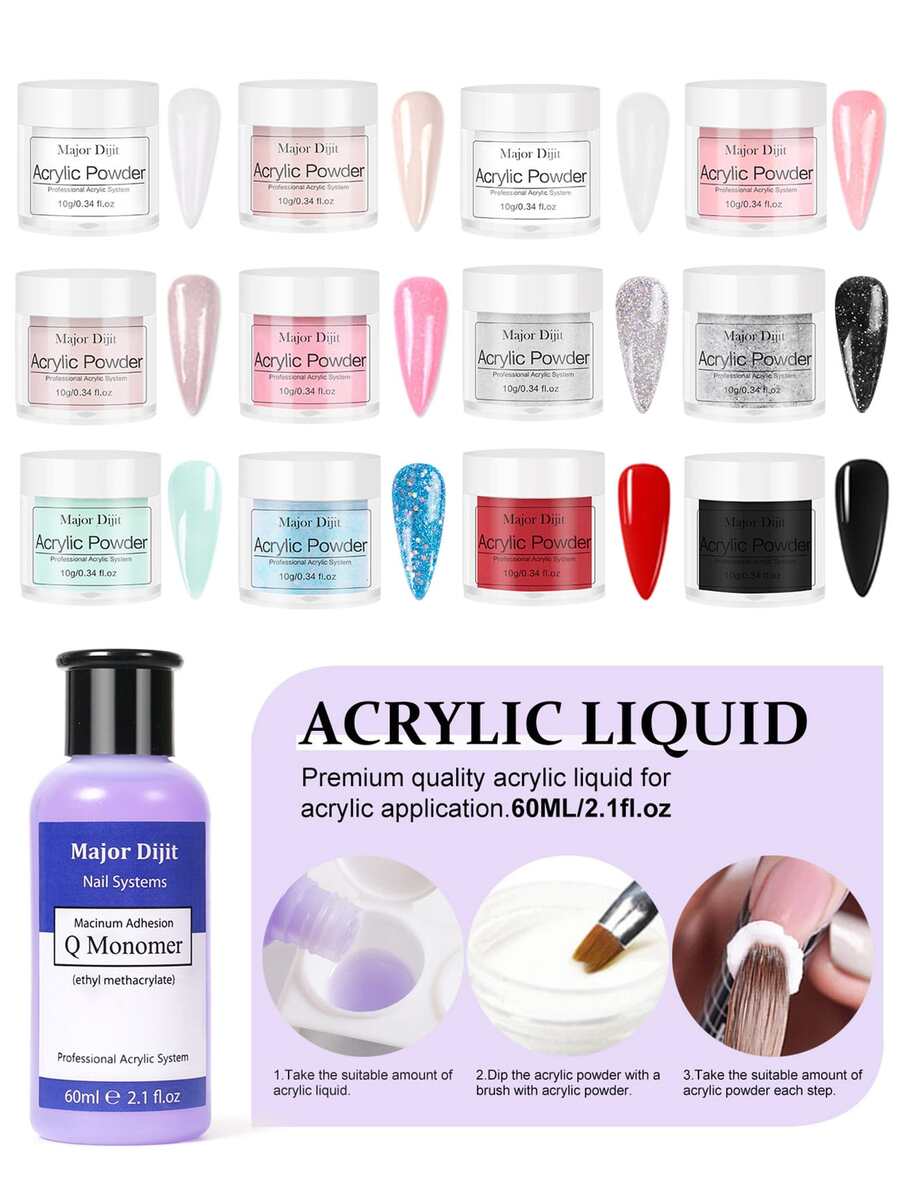 94pcs Manicure Set 6-Color Crystal Powder Nail Art Grinding Machine ...