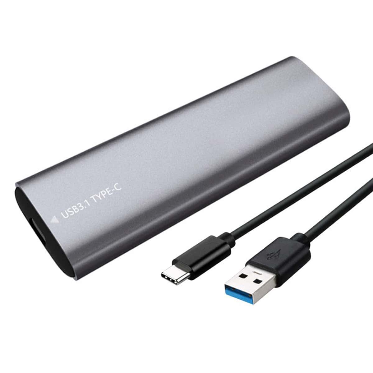 M.2 SATA SSD Enclosure Adapter, USB 3.1 Gen 2 (6 Gbps) to SATA B-Key/(B ...