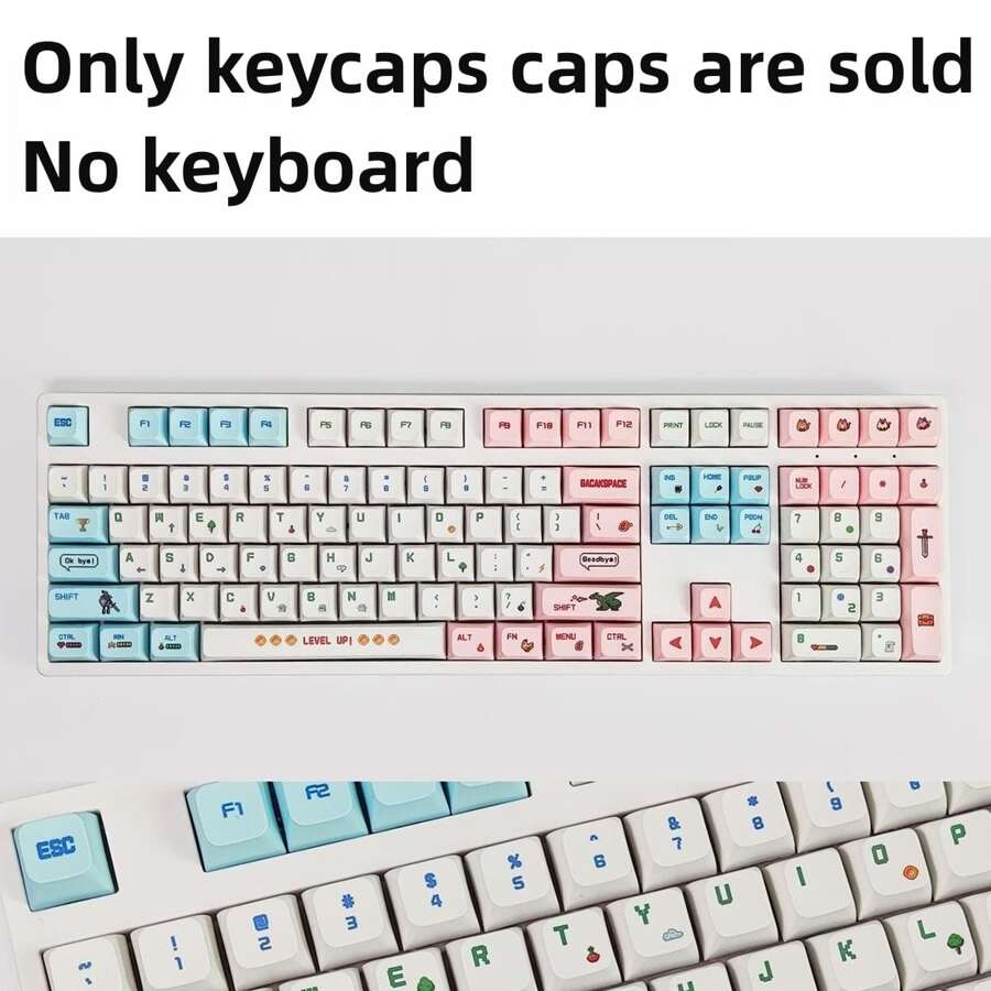 132-Key Otter Xda Keycap PBT Thermal Sublimation Compatiability 61/64 ...