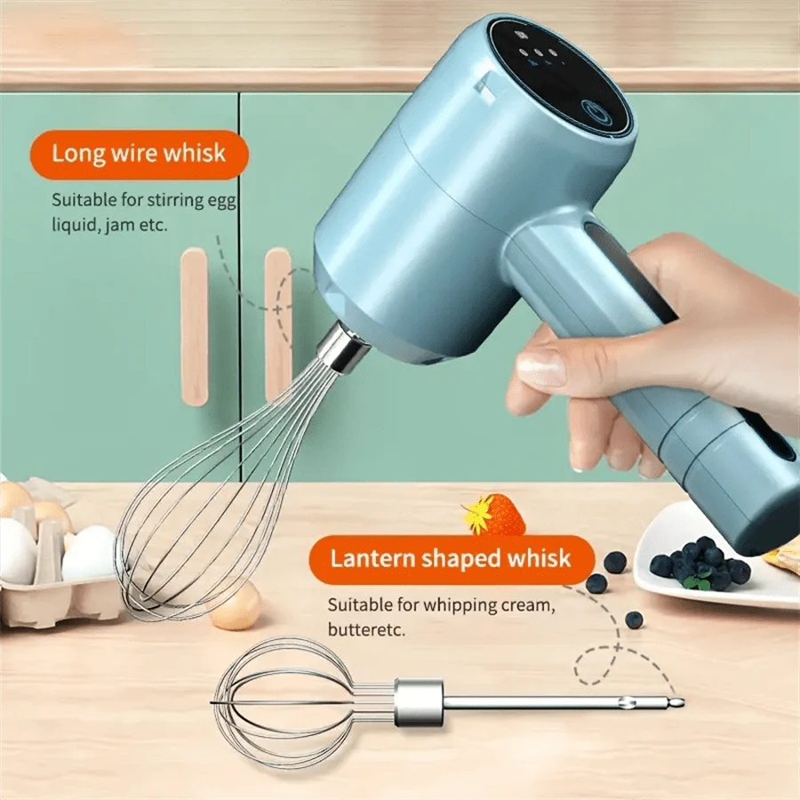 Delightful Baking Made Easy: Wireless Electric Egg Beater with 2 ...