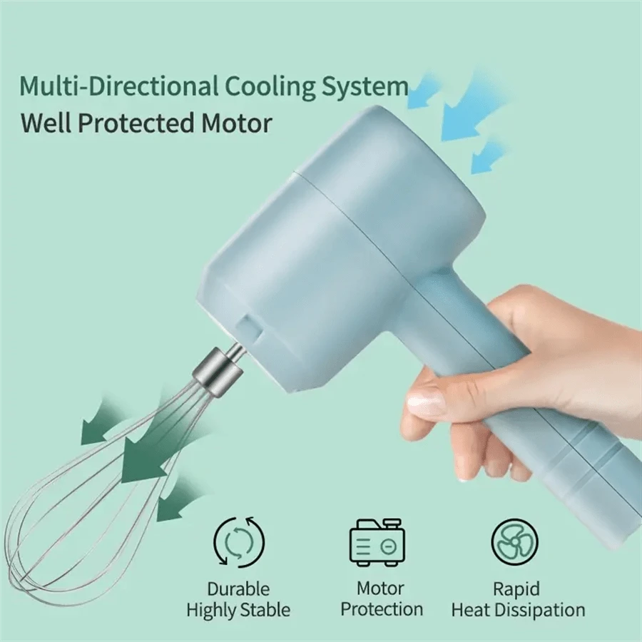 Delightful Baking Made Easy: Wireless Electric Egg Beater with 2 ...