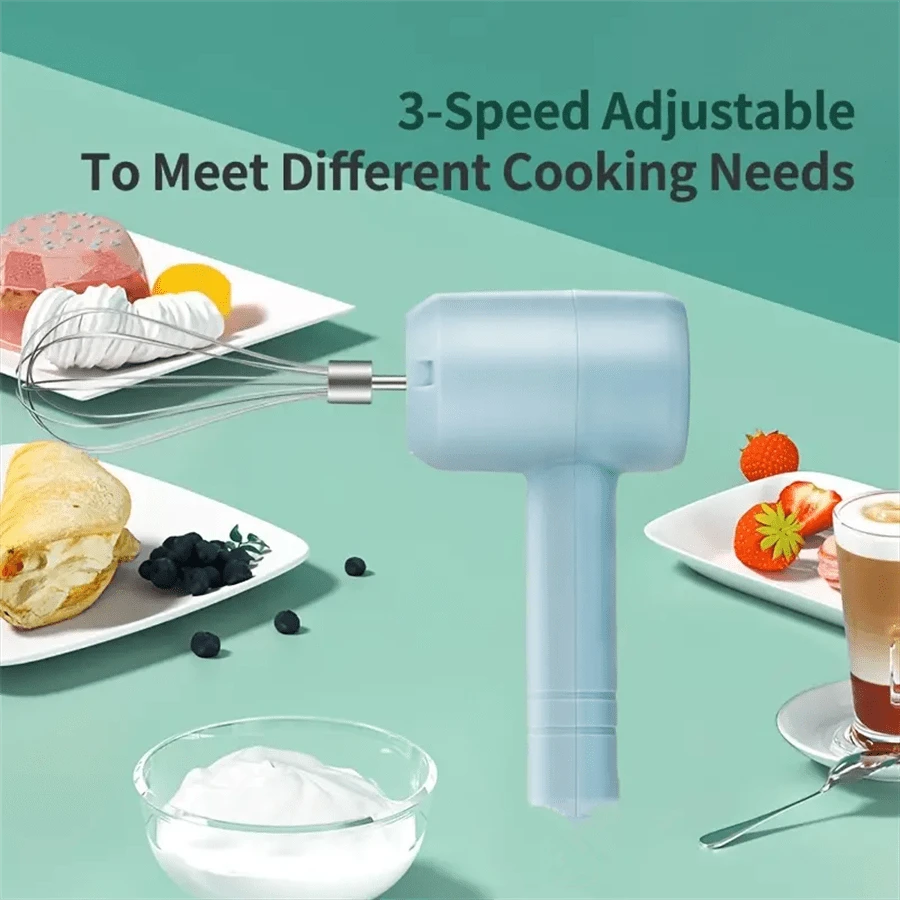 Delightful Baking Made Easy: Wireless Electric Egg Beater with 2 ...