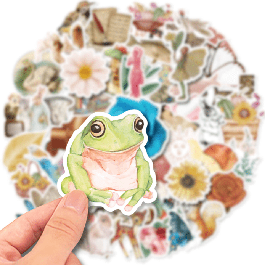 50 pieces of retro hand account stickers retro hand account series ...